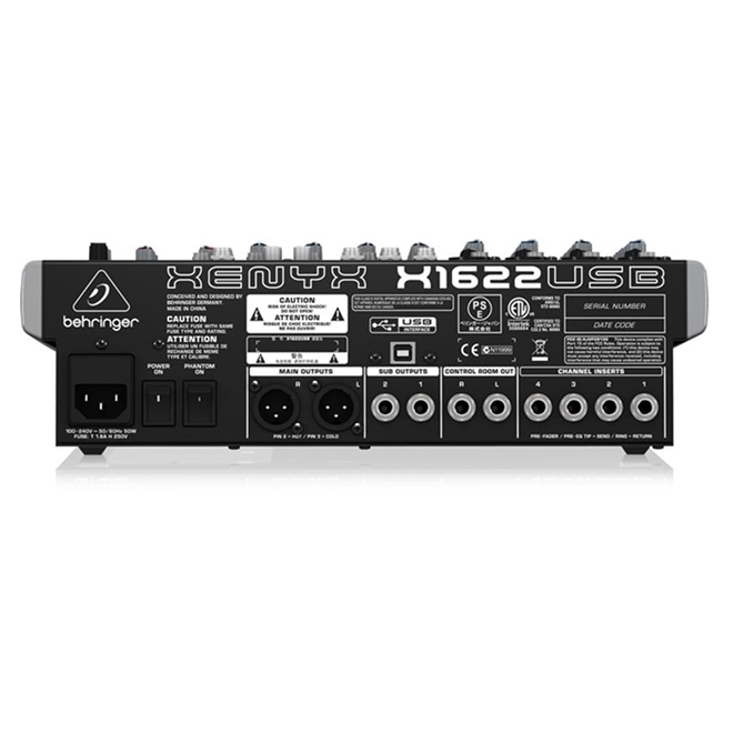 MESA BEHRINGER XENYX X1622 USB C/EFEITO - MESA BEHRINGER XENYX X1622 ...