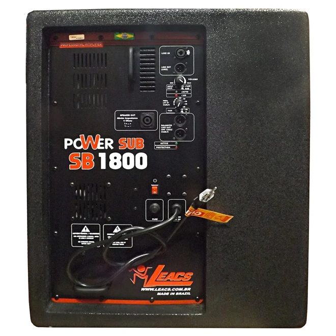SUBWOOFER LEACS ATIVO SB 1800 FALANTE 18 - SUBWOOFER LEACS ATIVO SB 1800 FALANTE 18 - LEACS